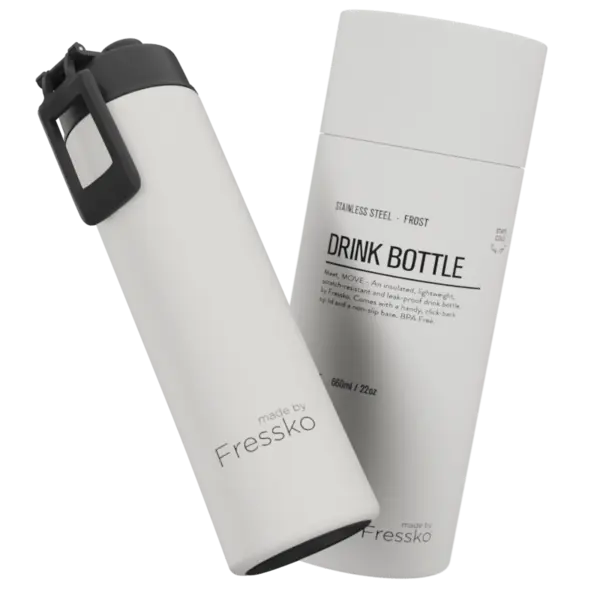 Fressko Move 660ml/22oz Drink Bottle Frost - White