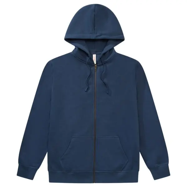 KNOWN SUPPLY 100% Organic Cotton Zip Hoodie Navy - Blue