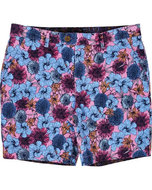 LORDS OF HARLECH John Hibiscus Garden Shorts - Pink