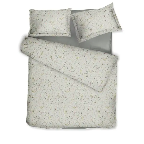 DECOFLUX HOME Sateen Bed Linen Set Herbary Light - Grey