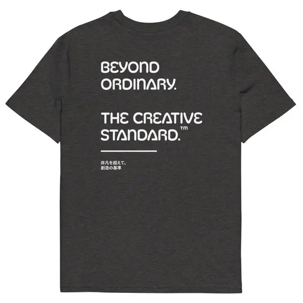 ANCHOR & CREW Heather Beyond Ordinary Creative Standard Organic Cotton T-shirt - Black