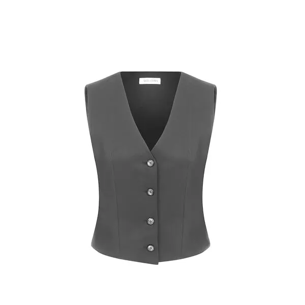 NAZLI CEREN Brita Vest - Grey
