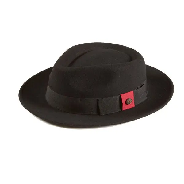 DASMARCA HATS Pablo Noir Felt Wide Brim Wool Felt Fedora Hat - Black