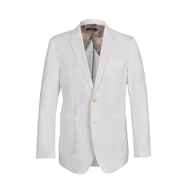 DAVID WEJ Ashford Relaxed Single Breasted Blazer - White