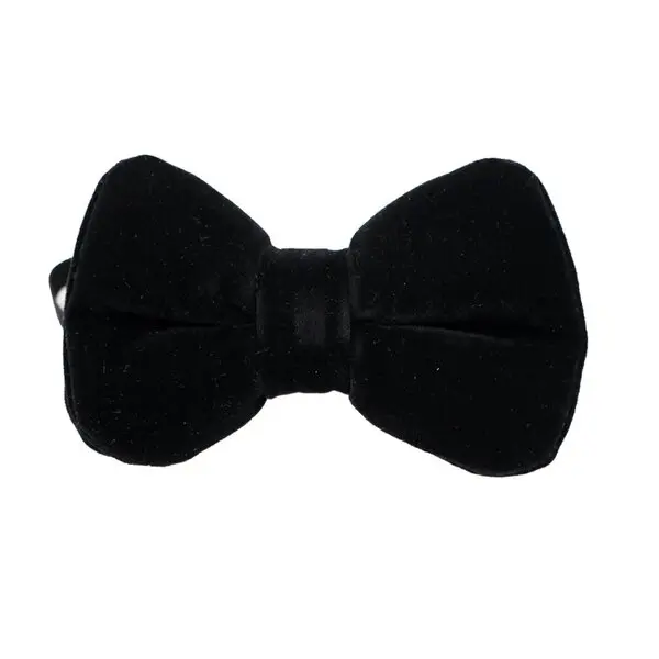 DAVID WEJ Velvet Pretied Bow Tie - Black