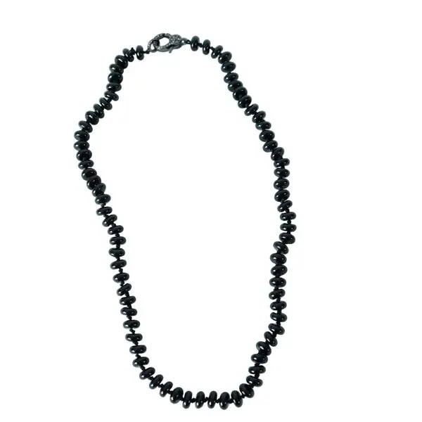 TAYLOR REESE Onyx Hand Knotted Candy Crush Necklace - Black