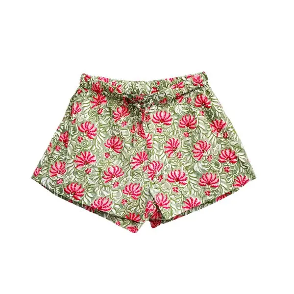 LIME TREE DESIGN Jaipur And Pink Shorts - Green