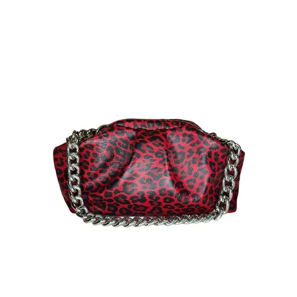 RUJ HERITAGE Red / Black Mini Puffy Bag Rosso Animalier - Red/black