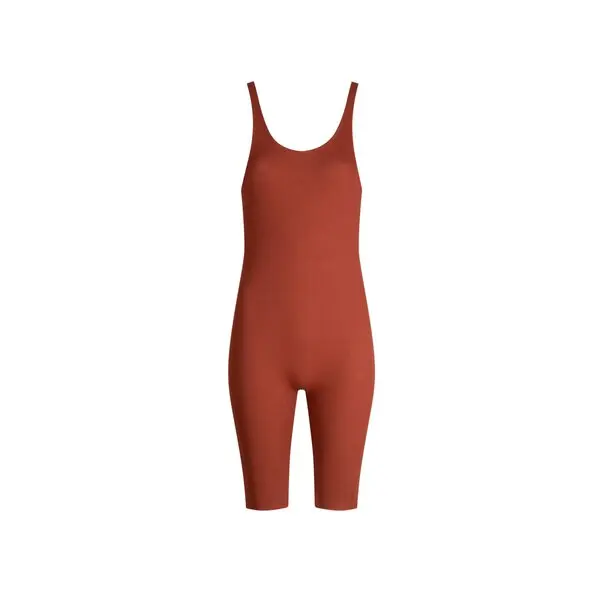 THE KOOZY Maternity Elba Sleeveless One-piece In Red Soil - Brown
