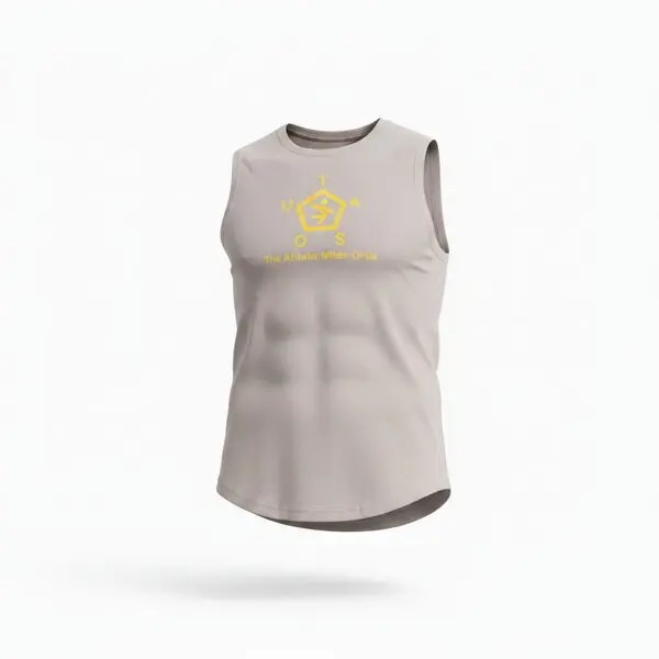 CHUKS COLLINS Logo Printed Tank Top Gray Diffusion Collection