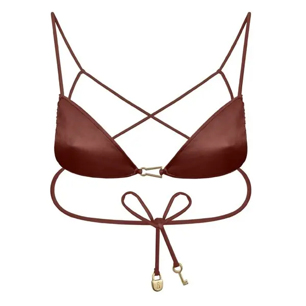 BIANCA RESORTWEAR India Bikini Top In Chestnut - Brown