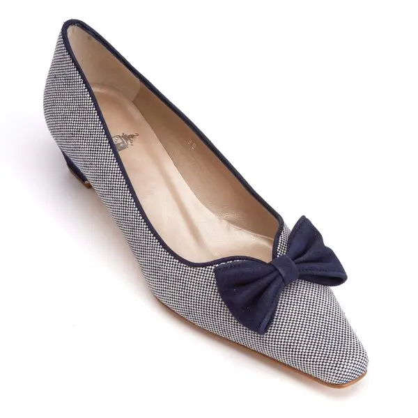 FRANCHETTI BOND Giada Navy Canvas Heel - Blue