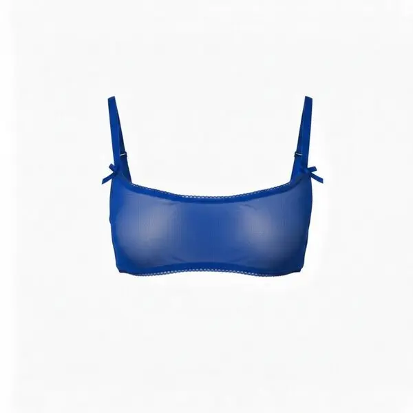 THE COOLGIRL NYC Jane Soft Bra In Mesh - Blue