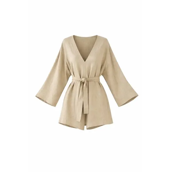 W.TWO The Village Kimono In Sage - Green