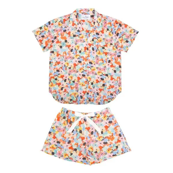 LE COLONEL Primrose Seersucker Pyjama Set - Pink