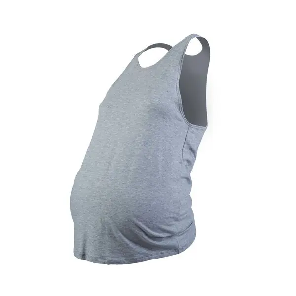 DUOFIT MATERNITY ACTIVEWEAR Rhett Ruched Back Tank - Grey