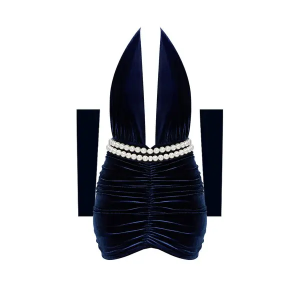 NUR KARAATA Amour Royale Dress - Blue