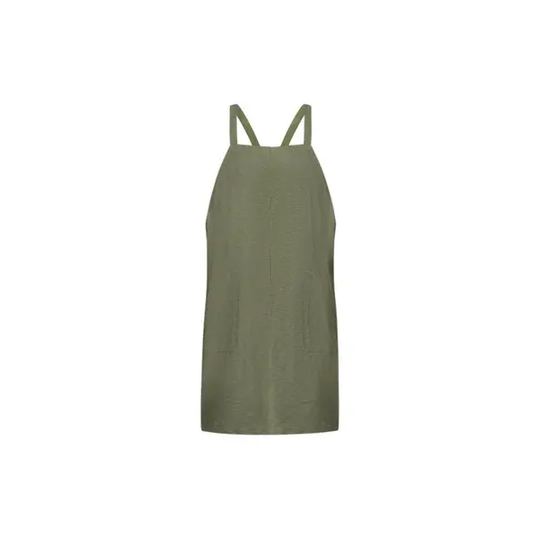 KNOWN SUPPLY Overall Cotton Dress Macy Army - Green