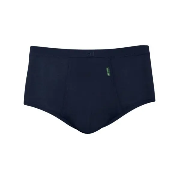 ZD ZERO DEFECTS Senior Fly Front Briefs – Premium Egyptian Cotton Comfort Color Navy - Blue