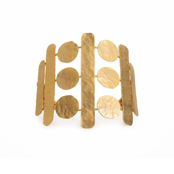 MERAKI BY RASHMI BAJAJ Minted Coin Plated Cuff Bracelet - Gold