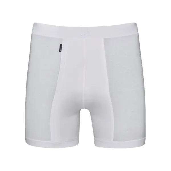 ZD ZERO DEFECTS Helios Fly Front Boxer Egyptian Cotton Superior Quality Premium Comfort Color - White