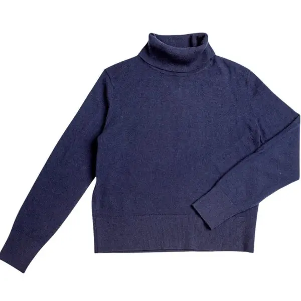 PORRIDGE KNITWEAR Cashmere Anne Poloneck Navy - Blue
