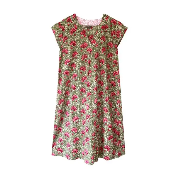 LIME TREE DESIGN Audrey Shift Jaipur Pink - Green