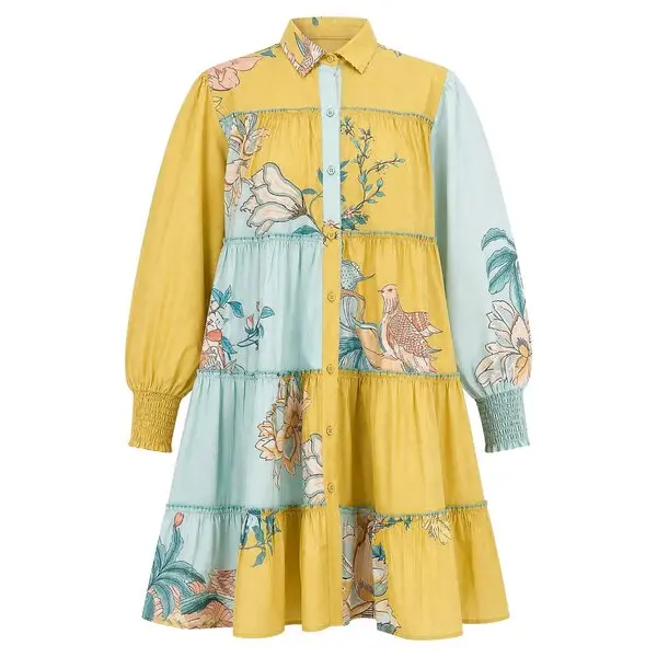 MAISON QALA Azalea Basil Dress