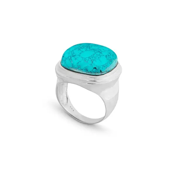 WARE COLLECTIVE Blue / Silver Turquoise Colour Pop Ring - Blue/silver