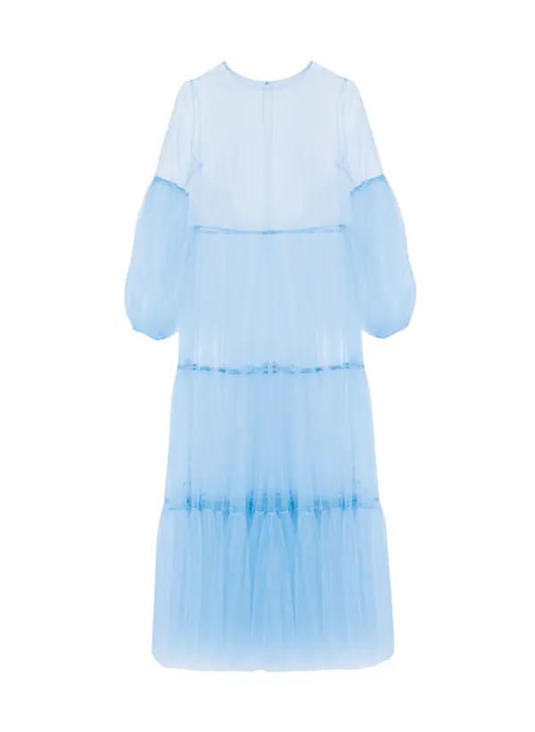 HELENE GALWAS Alena Maxi Tulle Dress Light