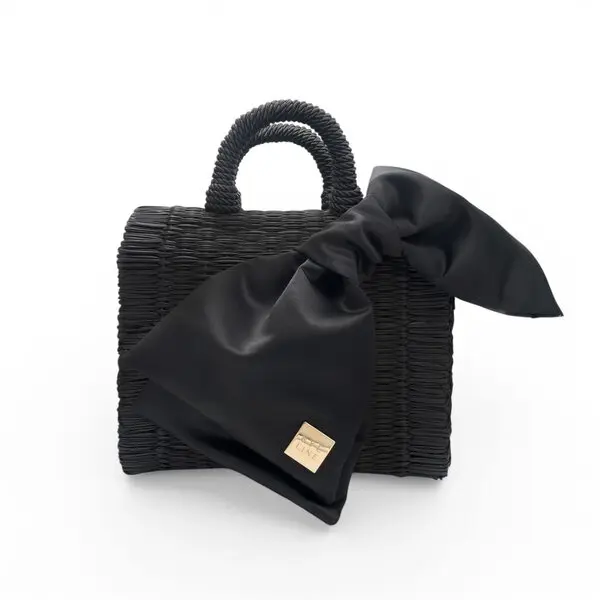 RYE LINE Julia Bow Handbag - Black