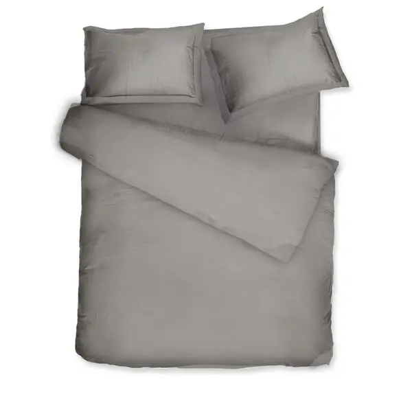 DECOFLUX HOME Neutrals Sateen Bed Linen Set Solid Taupe - Grey