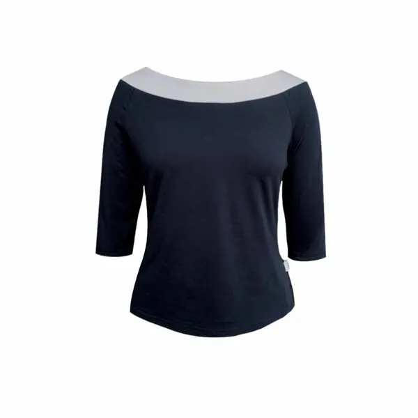 FROCK TALES Boating Top In Navy And White - Blue