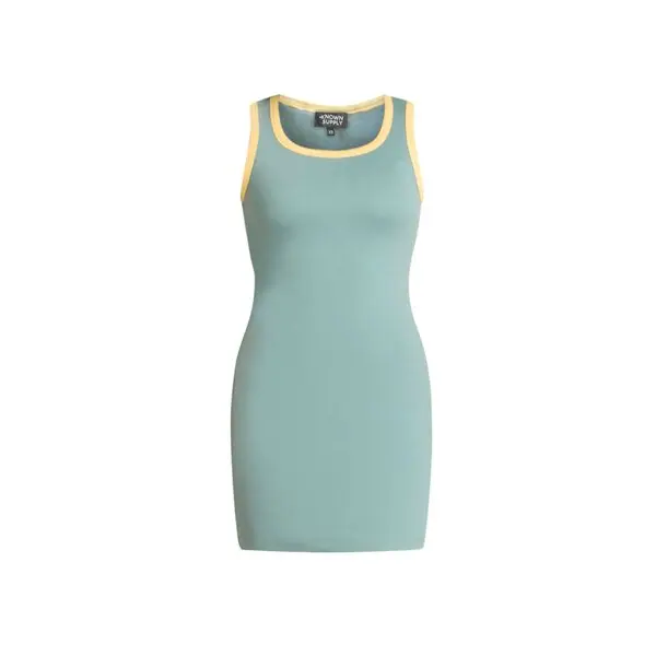 KNOWN SUPPLY Piped Bodycon Dress Mila Mermaid/blonde - Blue