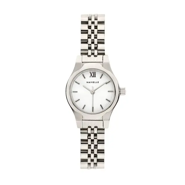 BERMUDA WATCH COMPANY Maivelle Reese White Bracelet Watch - Silver