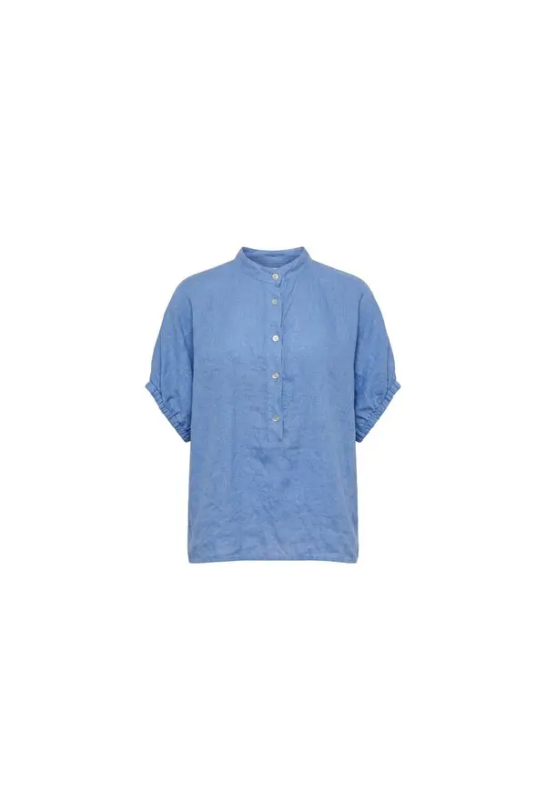 JAMES LAKELAND Relaxed Linen Blouse - Blue