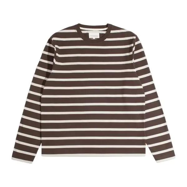 FAR AFIELD Breton Stripe T-shirt - Brown