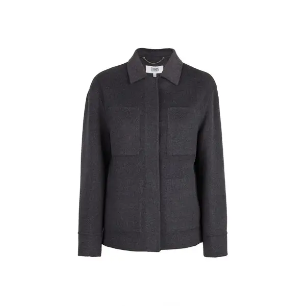 GUARDS LONDON Joanna Wool Cashmere Short Jacket Pewter - Grey