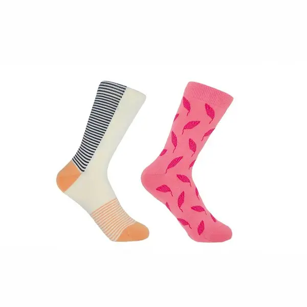 PEPER HAROW - MADE IN ENGLAND Honey Anne & Leaf Socks 2 Pack - Pink
