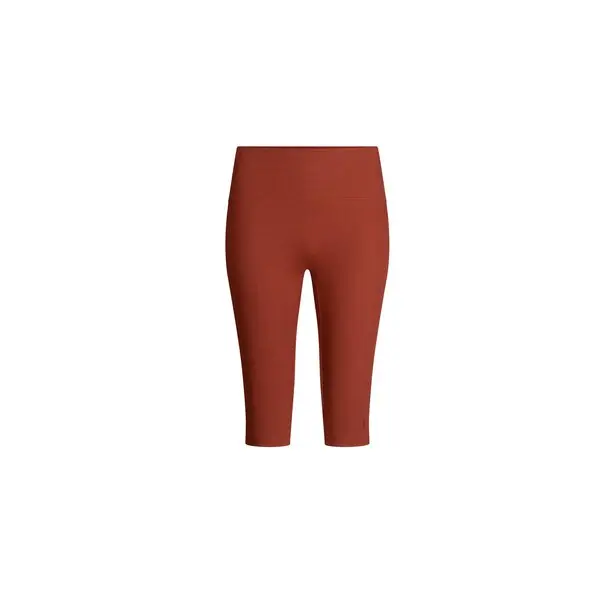 THE KOOZY Charlotte High Waist Shorts In Red Soil - Brown