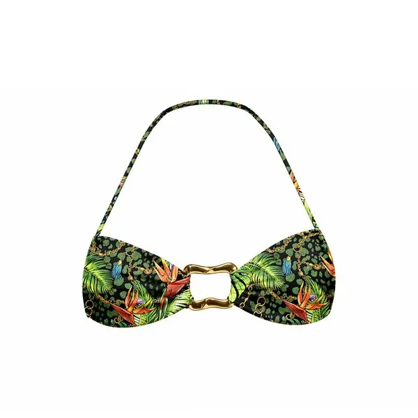 CHAUDE SWIMWEAR Kaya Halter Bikini Top Jungle
