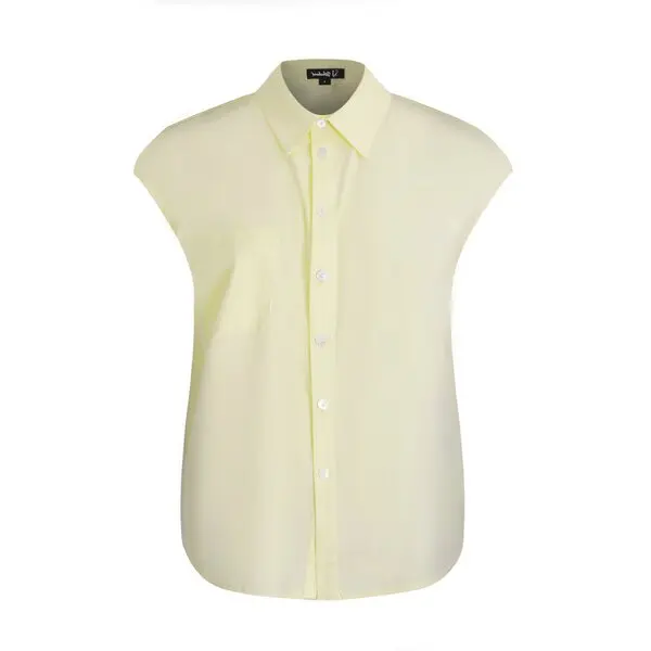 SMART AND JOY Classic Short-sleeve Blouse - Yellow