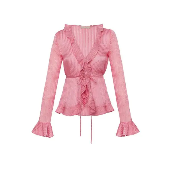 ANSE VICTORIN Lily Silk Blouse - Pink