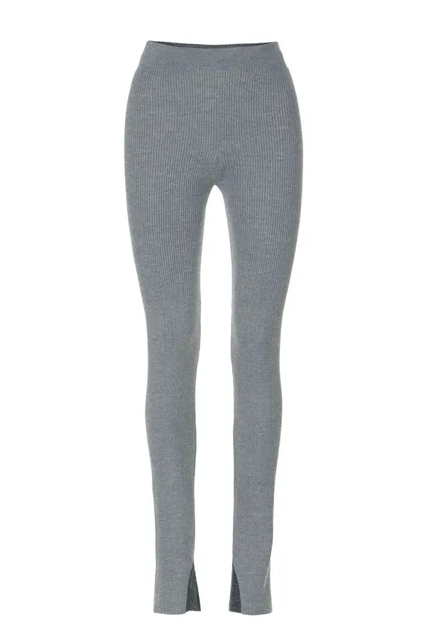 SALANIDA Barra Ribbed 100% Merino Leggings Light - Grey
