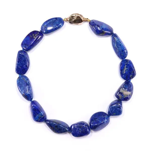MINERALGEMS ✩ STUDIO Lapis Lazuli Necklace With Gold Vermeil Clasp - Blue