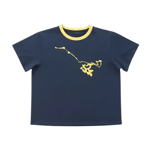 LILIA MUNN Boxy Organic Cotton Graphic Tee – Gray - Grey