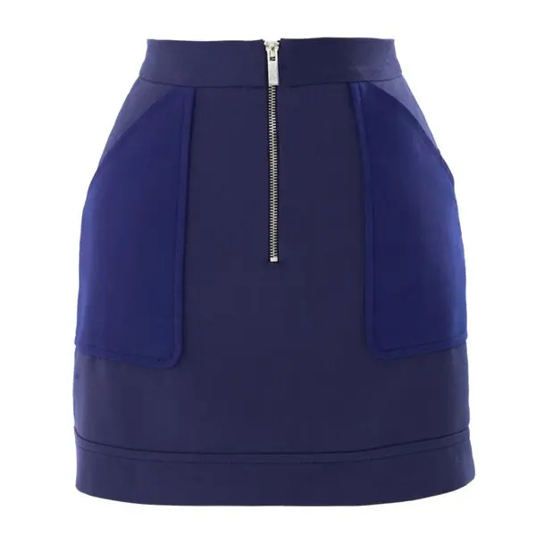 ARIANA BESTEPE High-waist Mini Skirt – Navy - Blue
