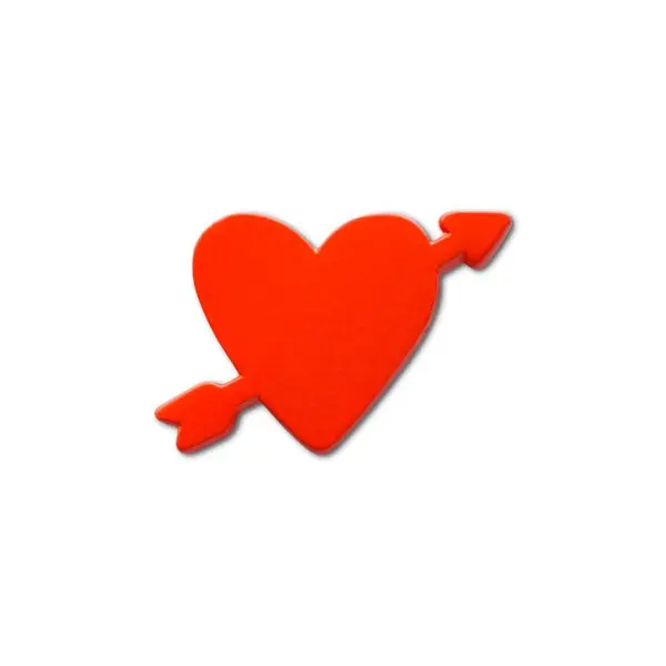 MAKE HEADS TURN Enamel Pin Heart With Arrow - Red