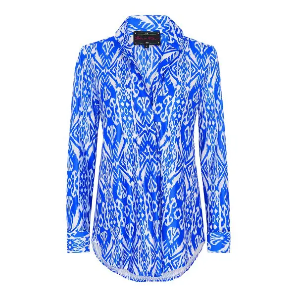 BEATRICE VON TRESCKOW Ikat Print Santorini Shirt - Blue