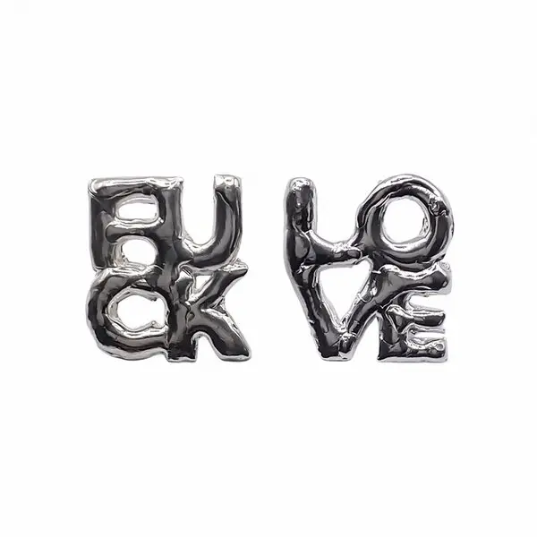 MOCA JEWELLERY Fuck + Love Earrings Sterling - Silver